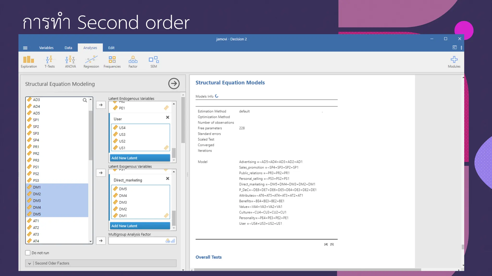 Using JAMOVI in structural equation analysis | PDF