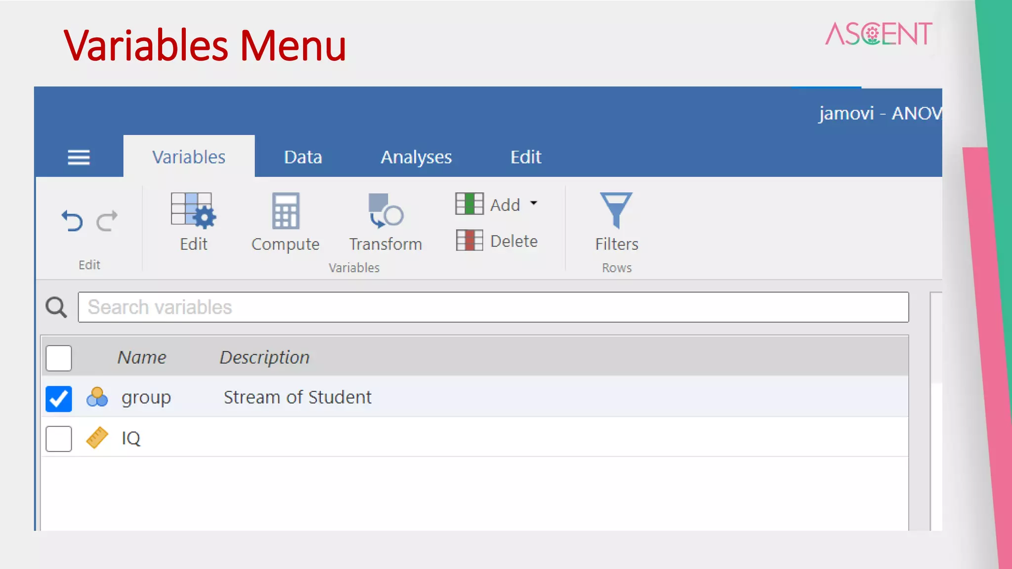 Jamovi for statistical data analysis | PDF