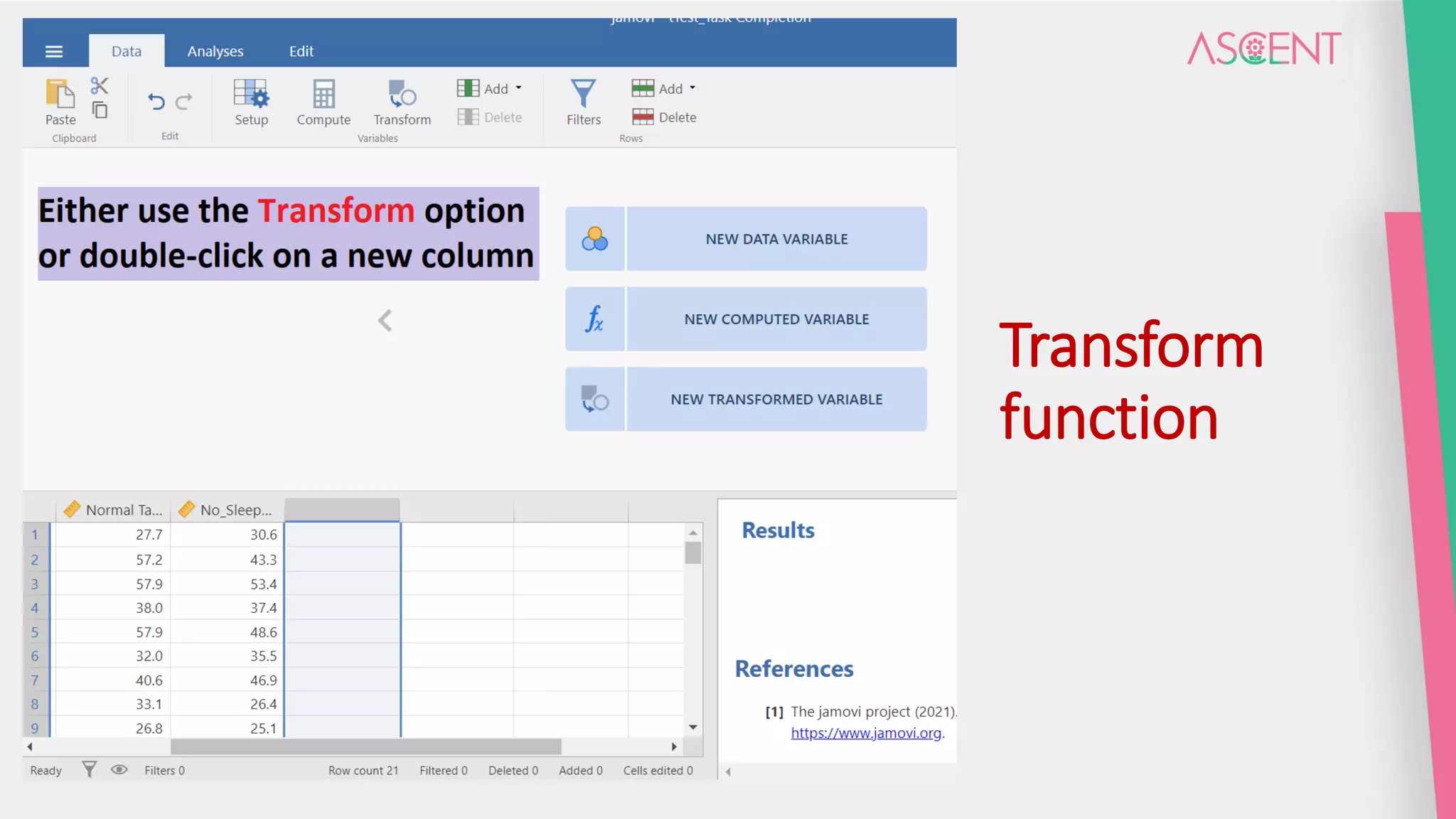 Jamovi for statistical data analysis | PDF