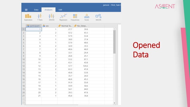 Jamovi for statistical data analysis | PDF