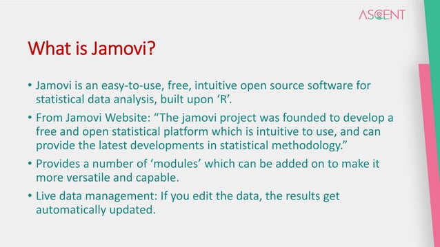 Jamovi for statistical data analysis | PDF
