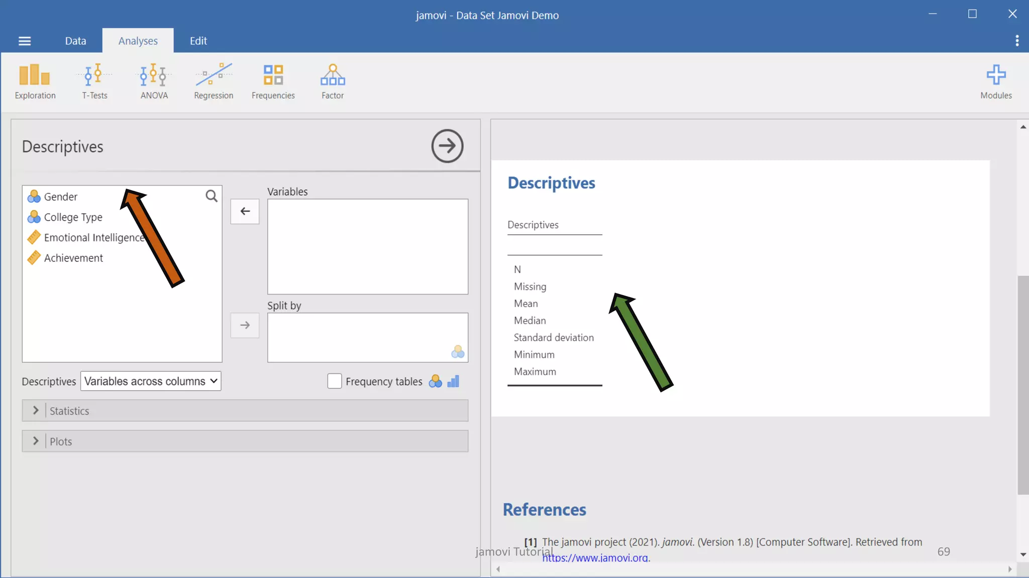 Jamovi Tutorial (Free and Open Source Statistical Software) | PDF