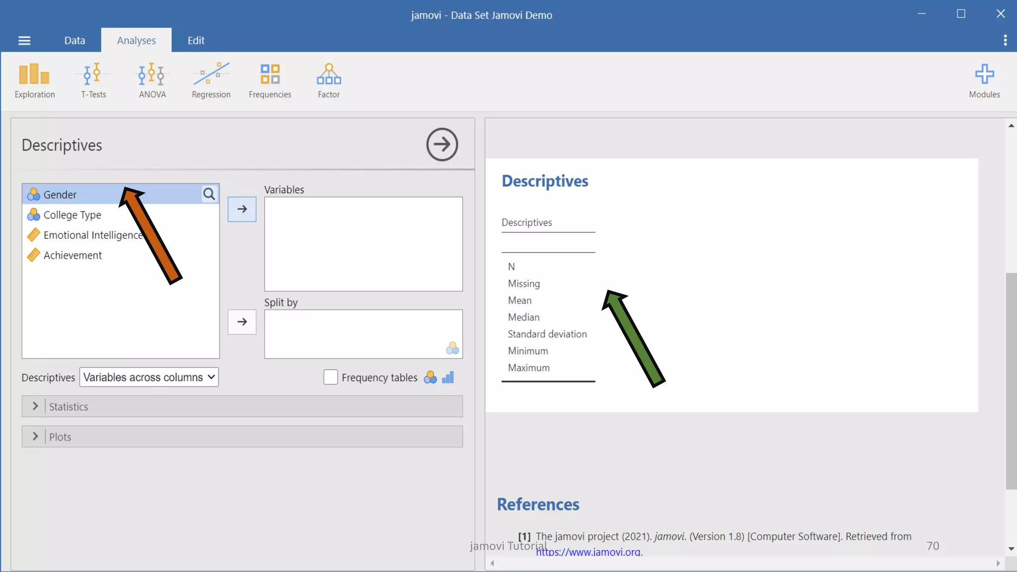 Jamovi Tutorial (Free and Open Source Statistical Software) | PDF