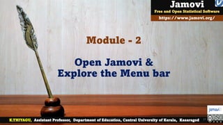 Jamovi Tutorial (Free and Open Source Statistical Software) | PDF