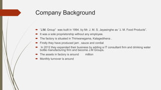 Jam production process | PPTX