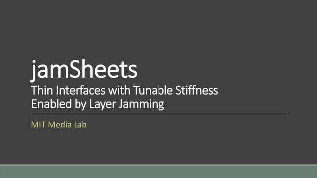Jam sheets MIT | PPT