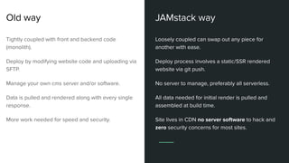 JAMstack with gatsby, contentful and netlify aka the dream stack | PPT