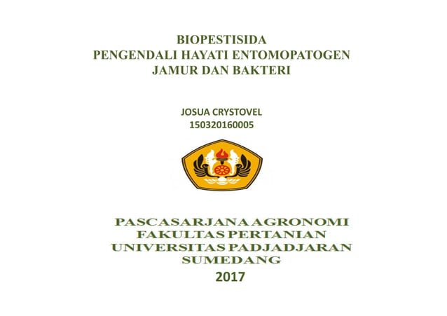 Jamur dan bakteri Entomopatogen ppt | PPT