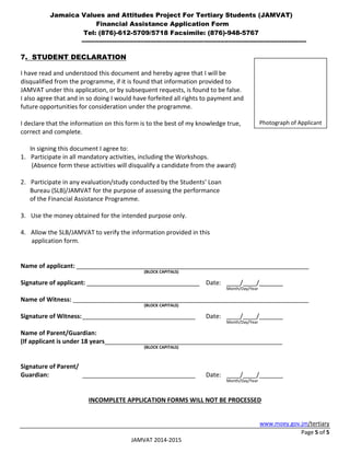 Jamvat application form 2014 2015 | PDF