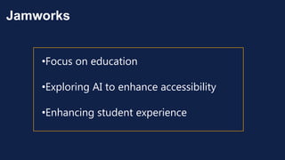 Jamworks pilot and AI at Jisc (20/03/2024) | PPT
