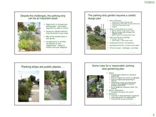 Parking Strip Gardening - Notes | PDF | Gardening | Home & Garden