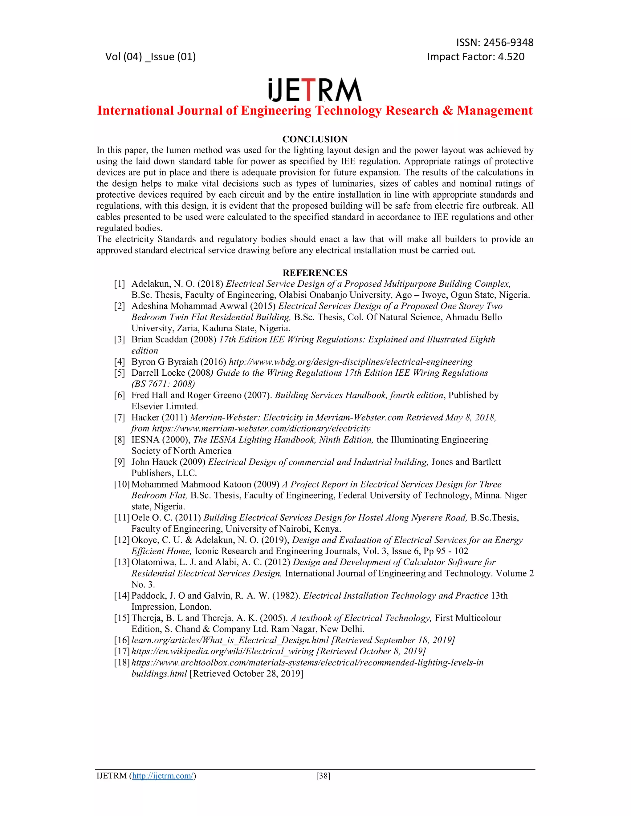 DESIGN OF AN ELECTRICAL INSTALLATION OF A STOREY BUILDING | PDF