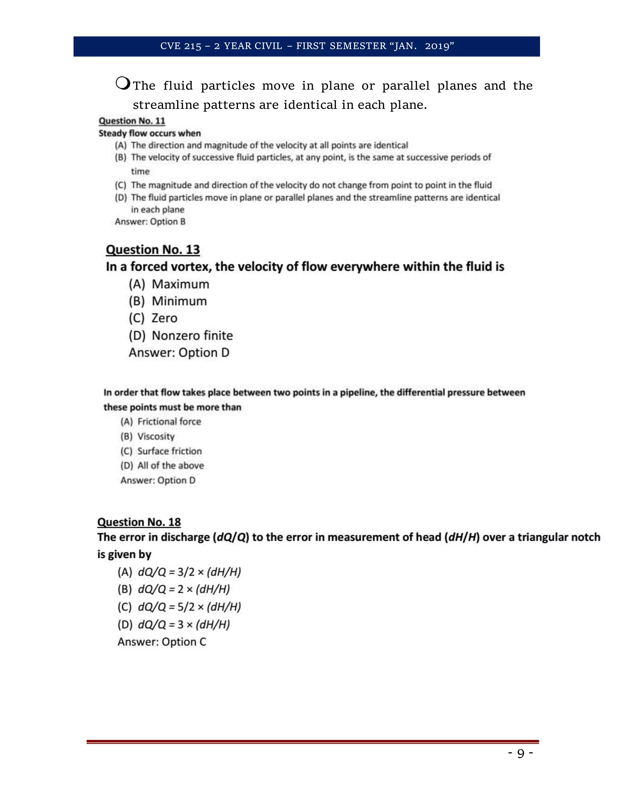 Examples in fluid mechanics | DOC