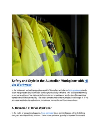Jan. 29, 2024 - Safety and Style in the Australian Workplace with Hi vis Workwear.pdf