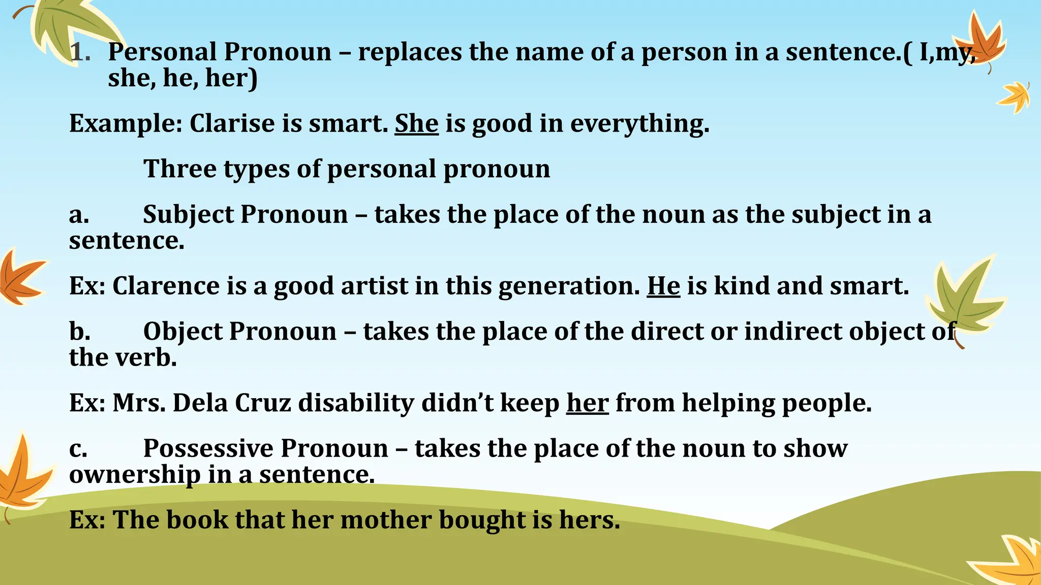 English 3 - All about Pronouns and Adjectives | PPTX