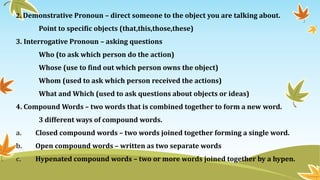 English 3 - All about Pronouns and Adjectives | PPT