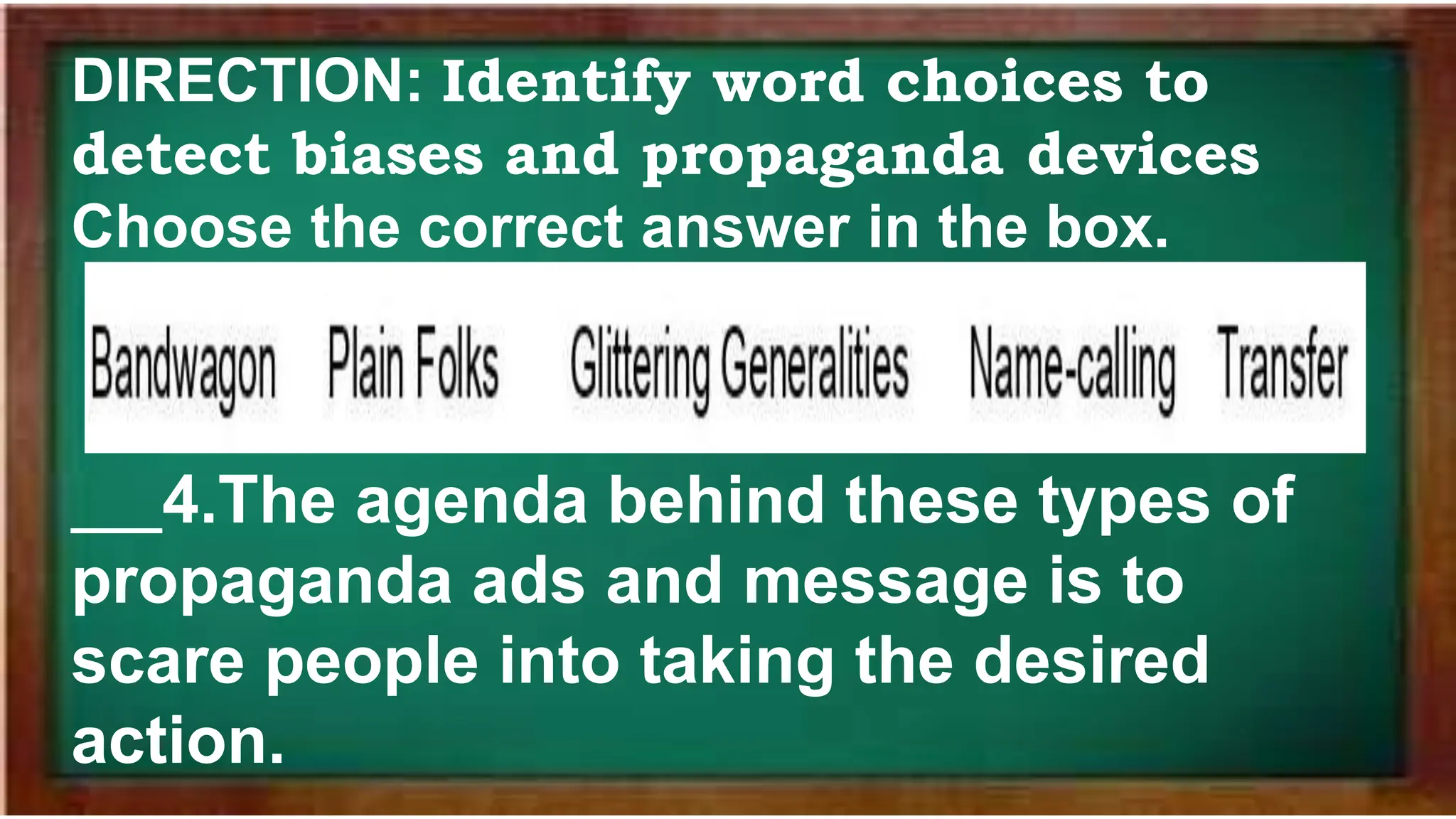 propaganda devices and technique in English 6 | PPTX