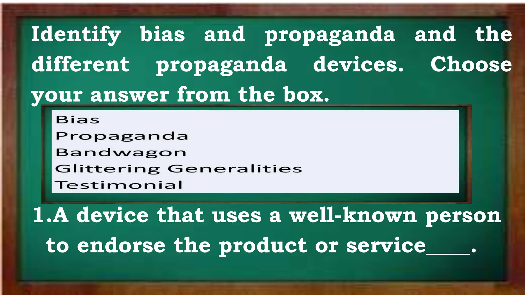 propaganda devices and technique in English 6 | PPTX