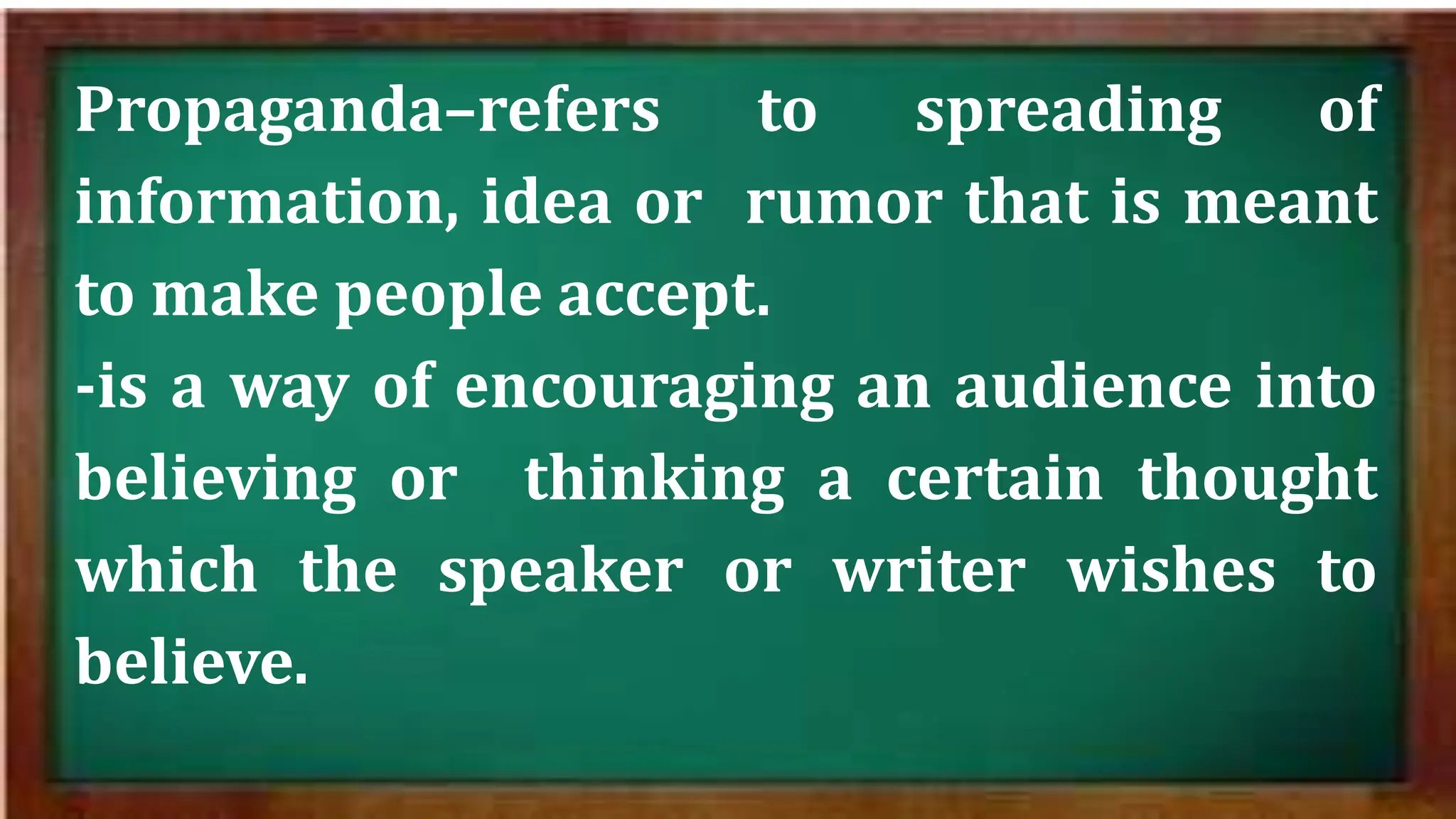 propaganda devices and technique in English 6 | PPTX | Advertising ...