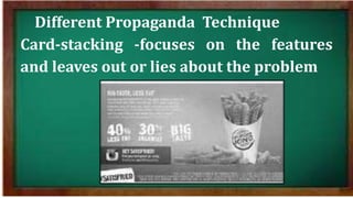 propaganda devices and technique in English 6 | PPTX