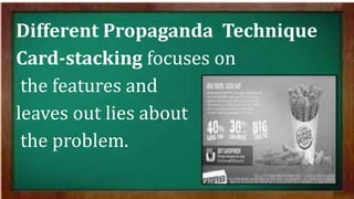 propaganda devices and technique in English 6 | PPTX