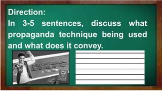 propaganda devices and technique in English 6 | PPTX