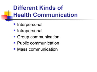 Jan 29 Health Communication | PPT