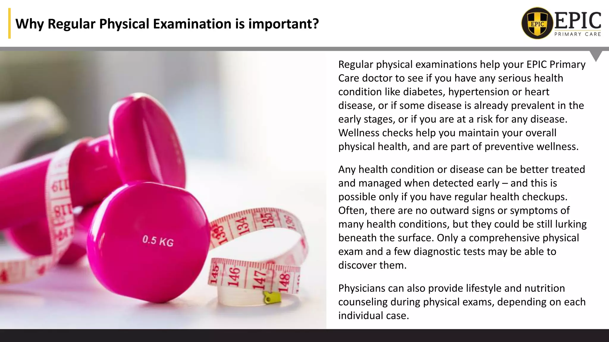 Physical Exams at EPIC PC for Adult, Child and Sports | PPTX