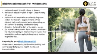 Physical Exams at EPIC PC for Adult, Child and Sports | PPTX
