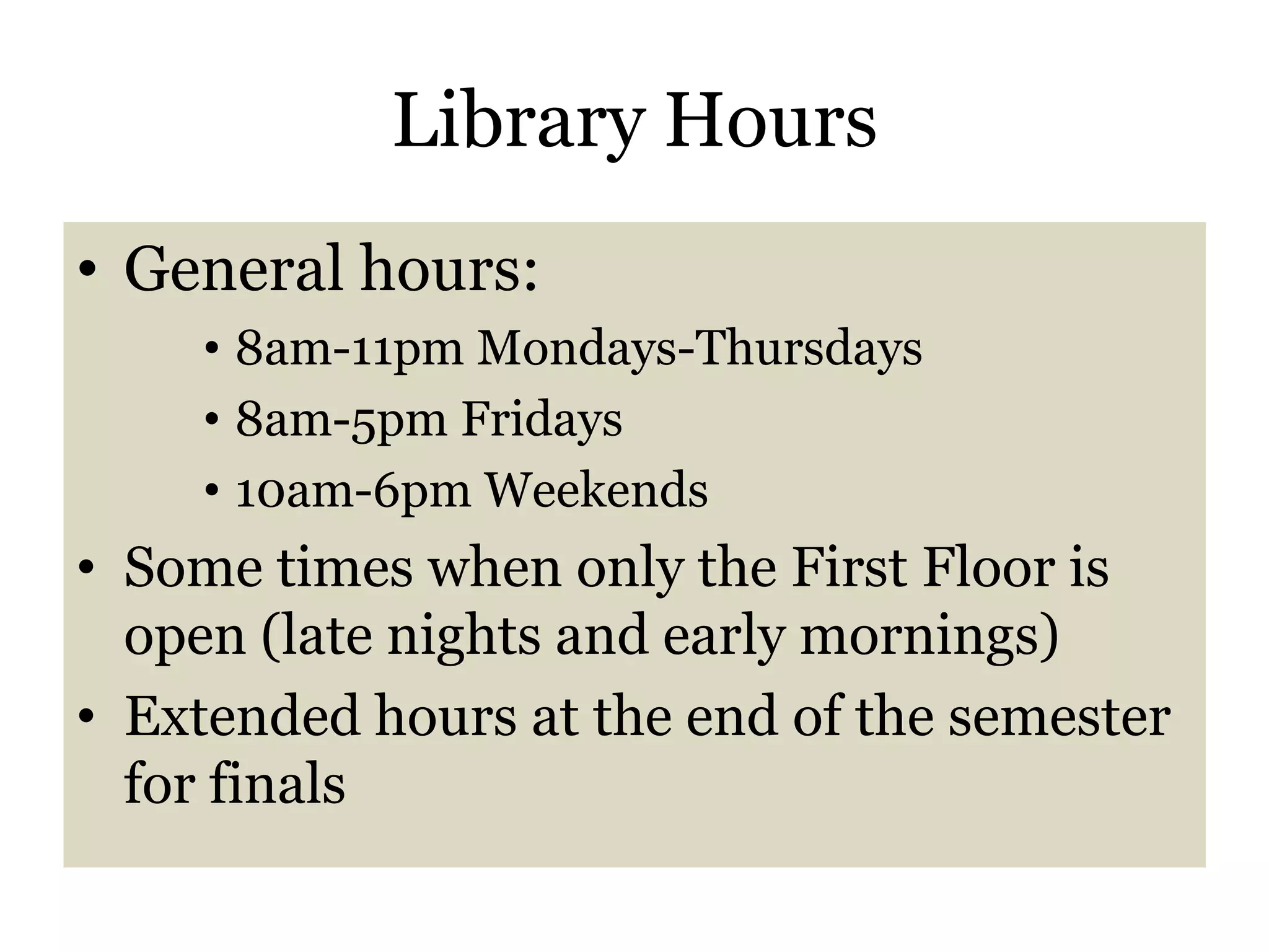 Brooklyn College Library in a Nutshell