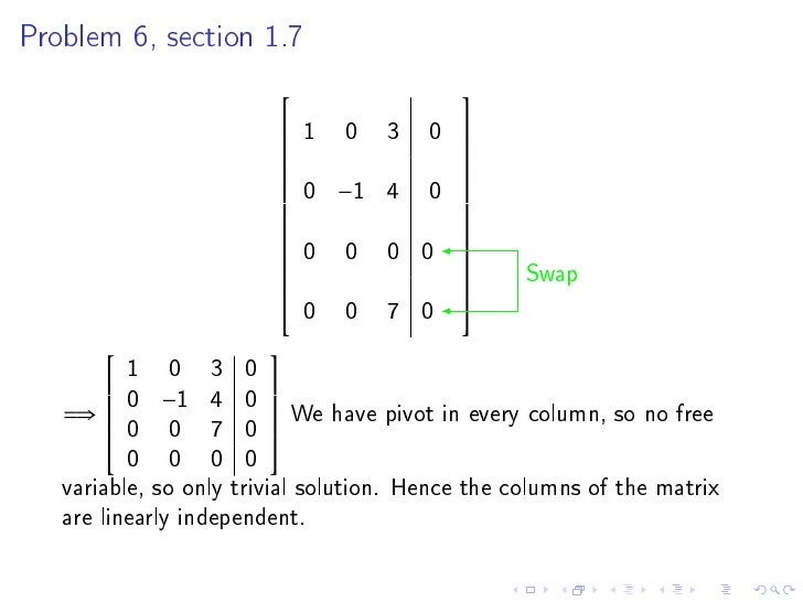 Linear Independence