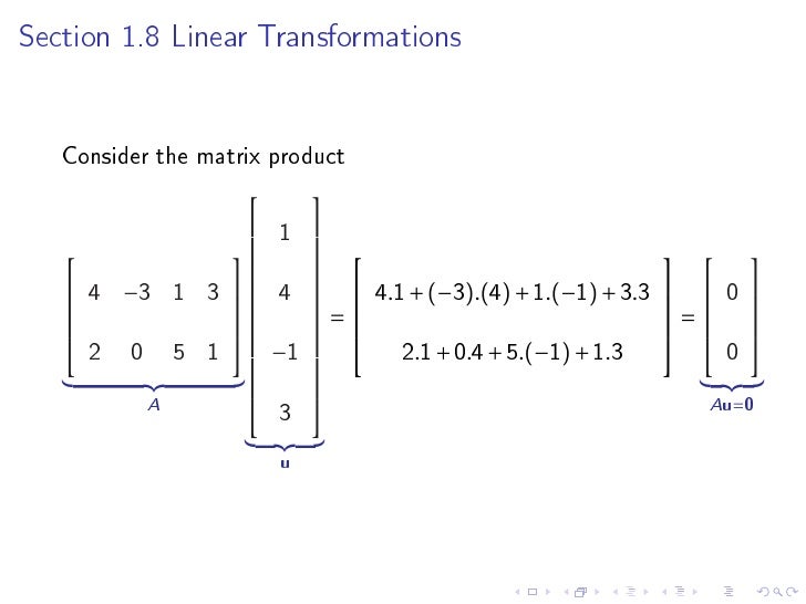 Linear Transformations