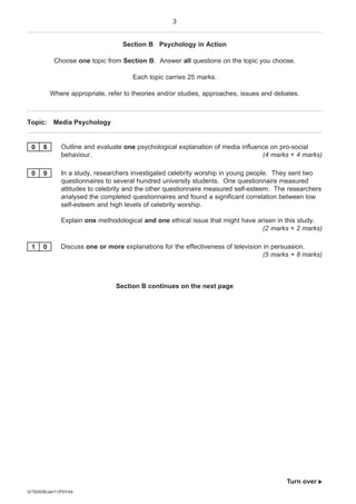 PSYA4 Jan 2011 | PDF