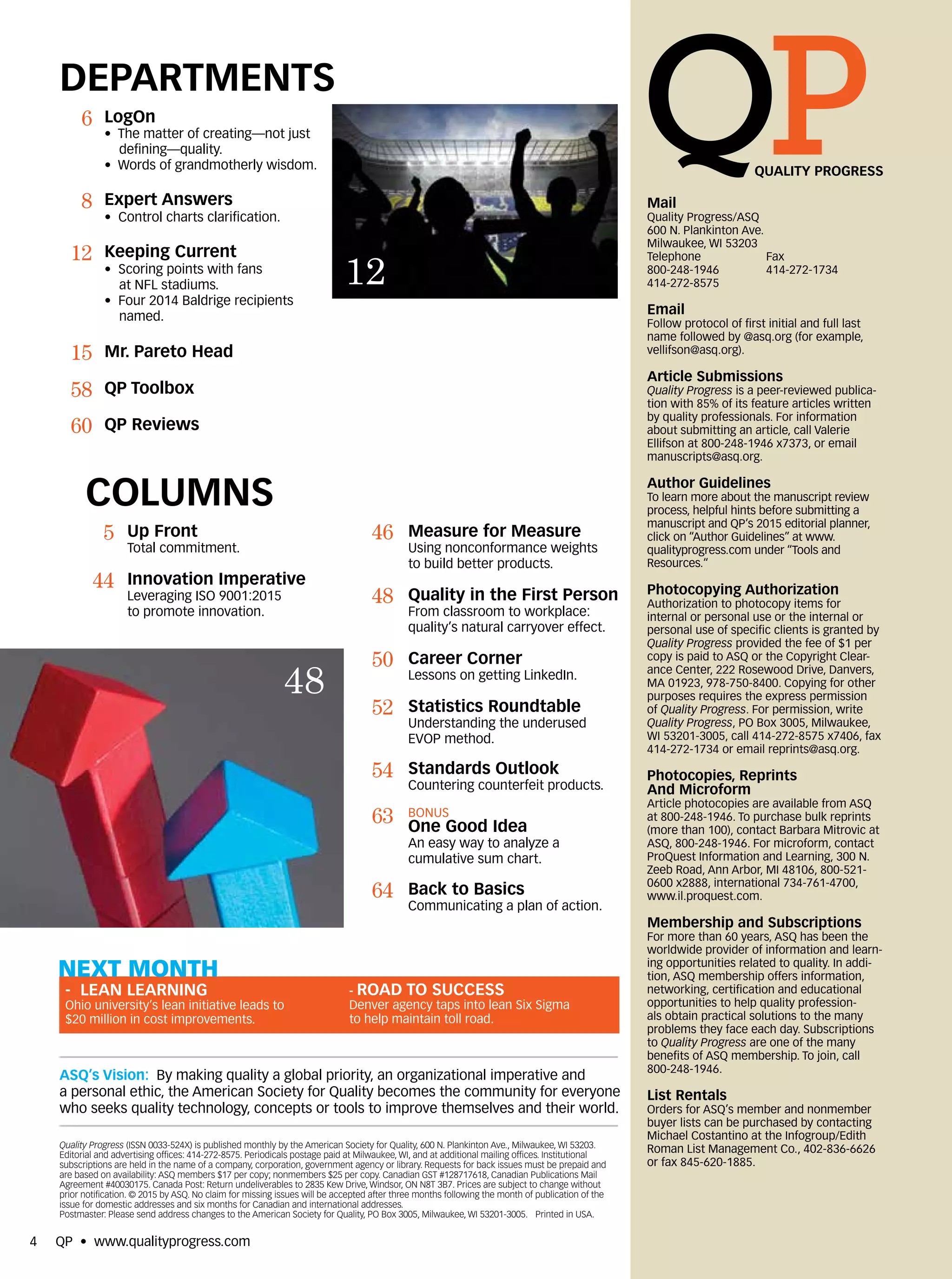quality progress jan 2016 | PDF