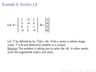 Linear Transformations, Matrix Algebra | PPT