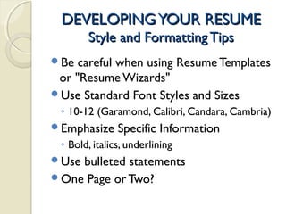 Jan 23 revised ppt resume workshop | PPT
