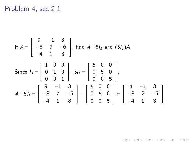 Matrix multiplication, inverse