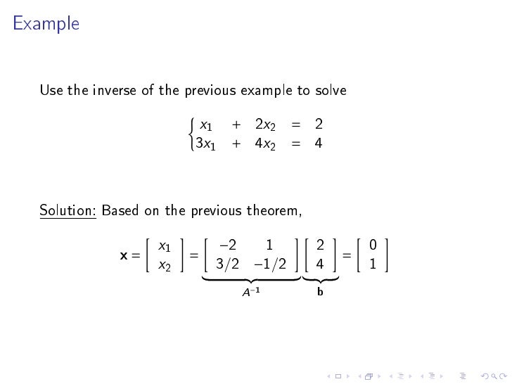 Matrix Multiplication Inverse Matrix Multiplication Inverse