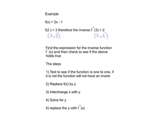 Jan. 6 Inverse Functions | PPT