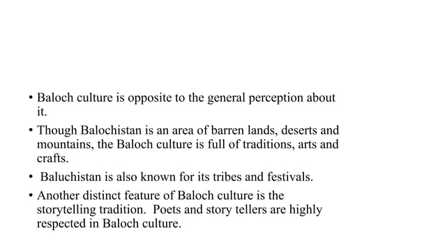 baloch culture..... | PPTX | Islam | Religion & Spirituality
