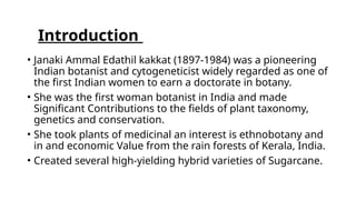 Janaki Ammal.pptx powerpoint presentation | PPTX
