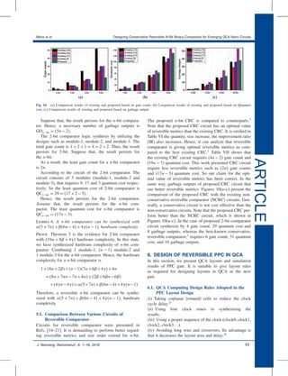 Designing Conservative Reversible N-Bit Binary Comparator for Emerging ...