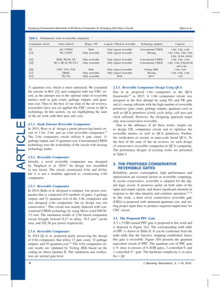 Designing Conservative Reversible N-Bit Binary Comparator for Emerging ...