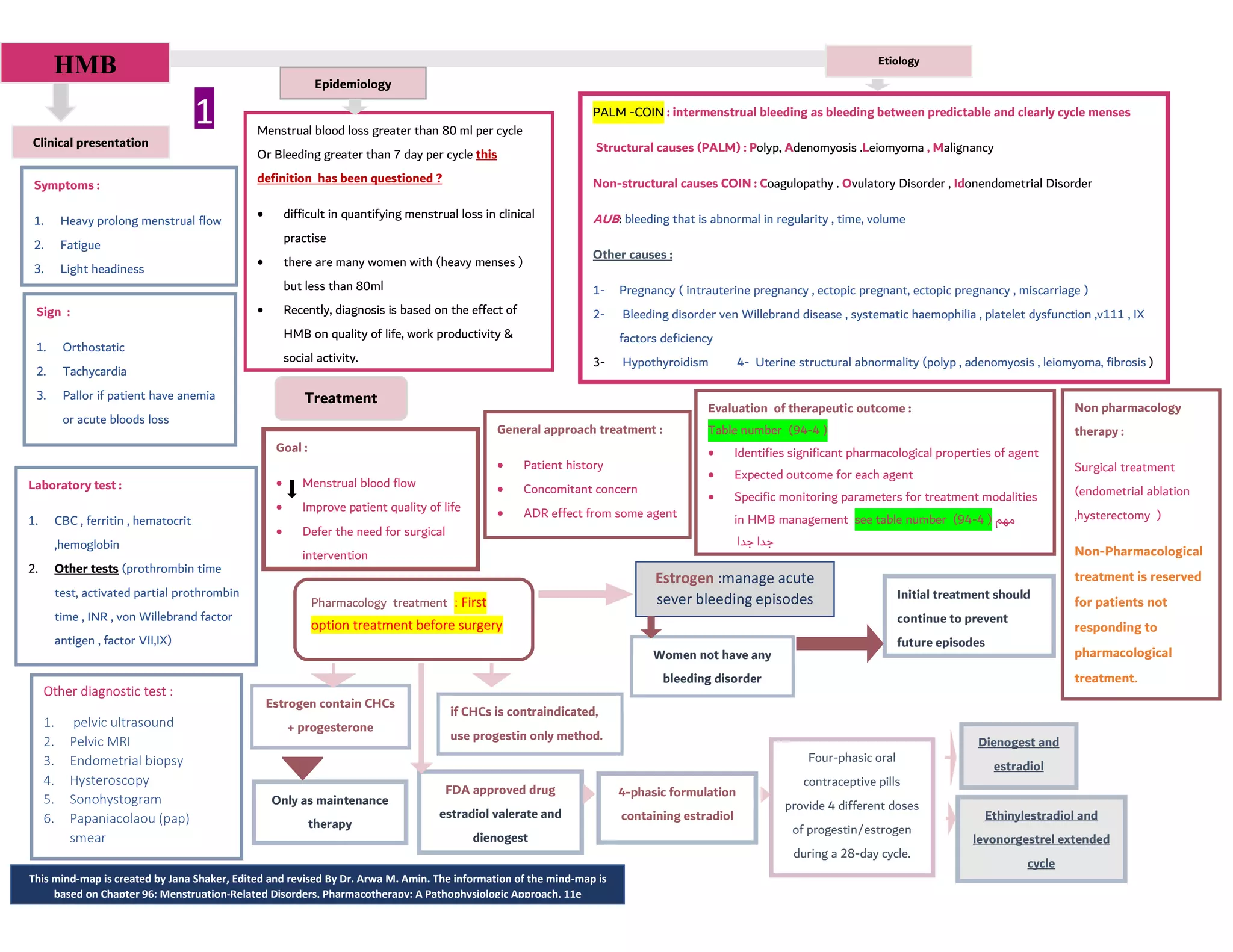 Heavy Menstrual Bleeding Mind Map | PDF