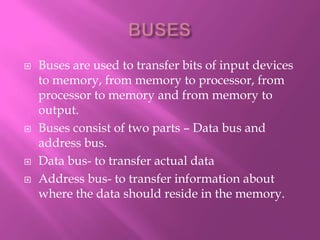 Buses in a computer | PPTX