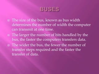 Buses in a computer | PPTX