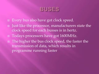 Buses in a computer | PPTX