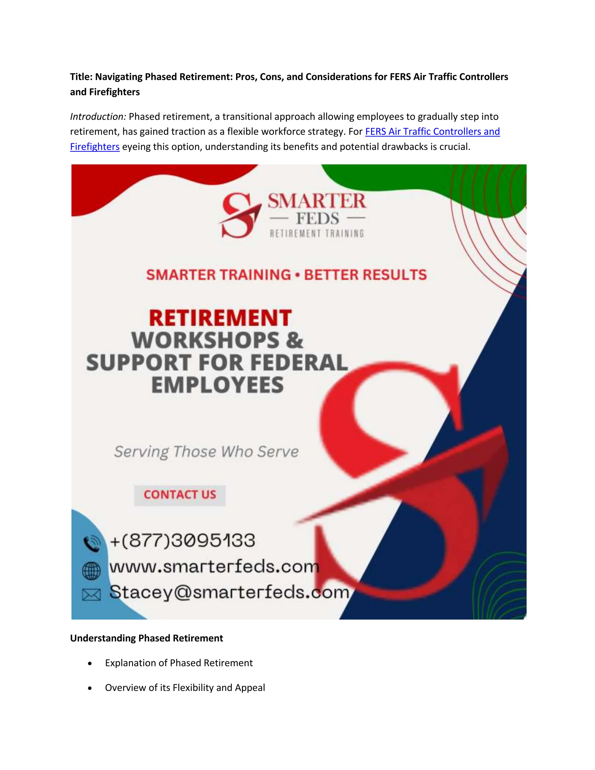 FERS Air Traffic Controller - ATC Retirement Training | Smarter feds | DOCX