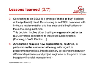 ESCo market development: Business models, innovations and lessons ...