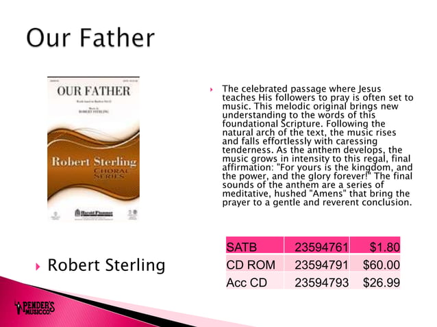 Church Choir Sheet Music | Spring Selections 2012 | PPTX